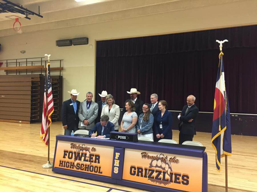Signing the Sustainability of Rural Colorado Bill (SB17-267) into Law ...